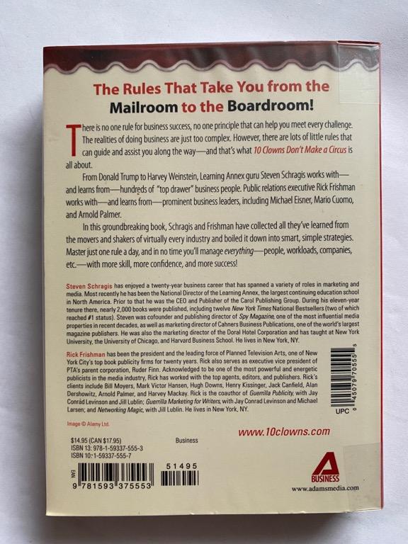 10 Clowns Don't Make a Circus by Steven Schragis & Rick Frishman ...