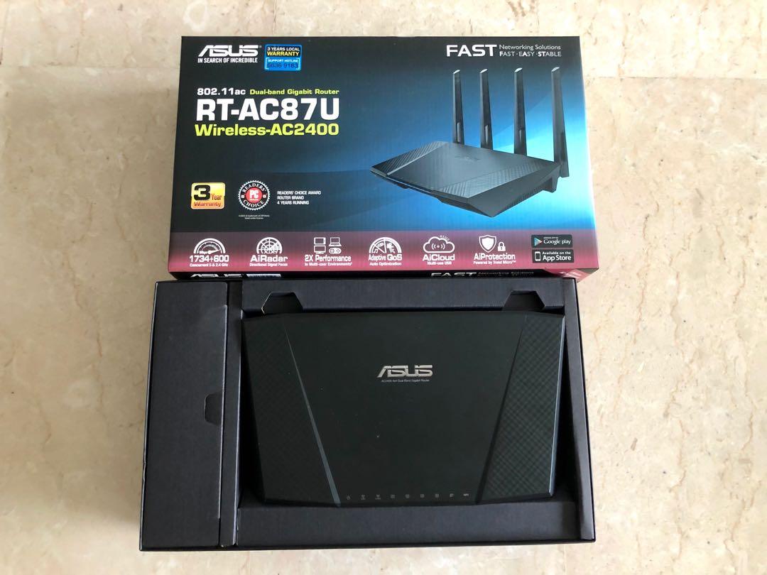 Asus RT-AC87U Router AC2400, Computers & Tech, Parts & Accessories ...