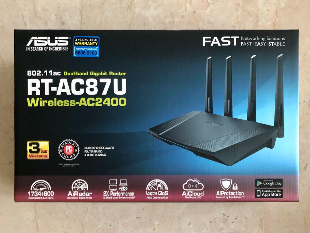 Asus RT-AC87U Router AC2400, Computers & Tech, Parts & Accessories ...