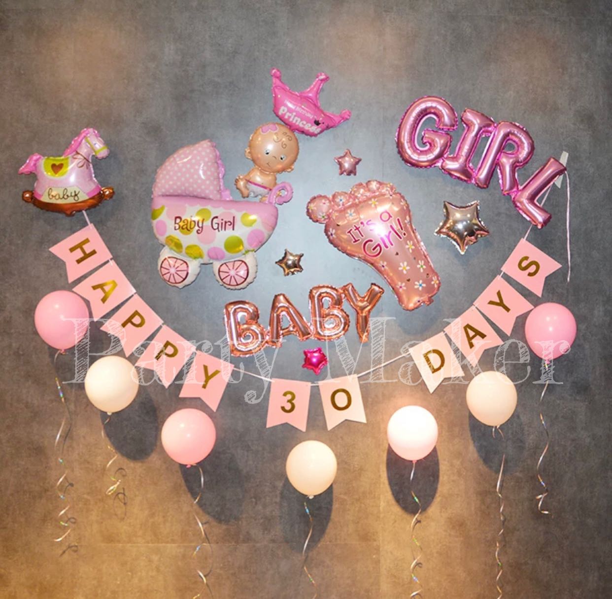 Happy 30 Days Baby Shower Party Set, Hobbies & Toys, Stationery & Craft ...