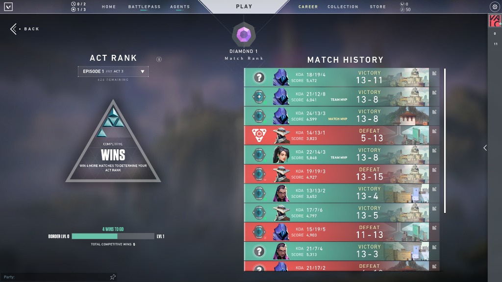 Diamond 1 and Platinum 1 Valorant account ( valorant acc ), Video ...