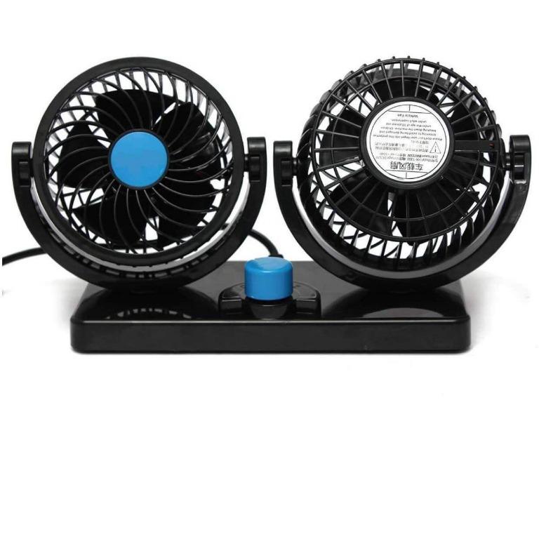 Double Fan Car Interior Accessories Car Cooling Swing Dashboard ...