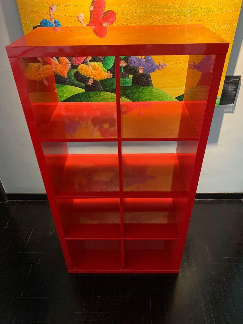 Ikea Kallax Red Shelf, Furniture & Home Living, Furniture, Shelves ...