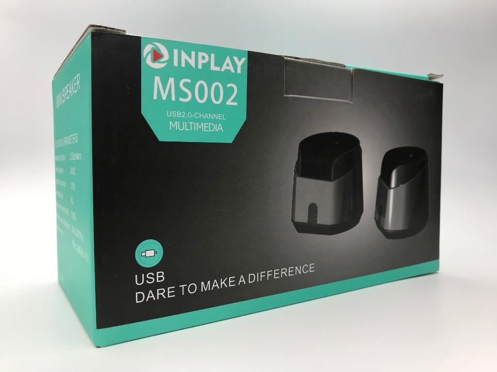 INPLAY MS-002 MINI SPEAKER, USB 2.0 CHANNEL MULTIMEDIA, BLACK, Audio ...