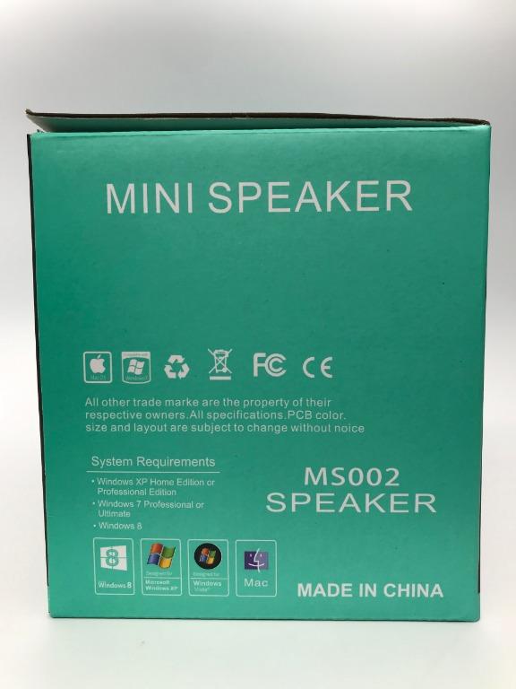 INPLAY MS-002 MINI SPEAKER, USB 2.0 CHANNEL MULTIMEDIA, BLACK, Audio ...
