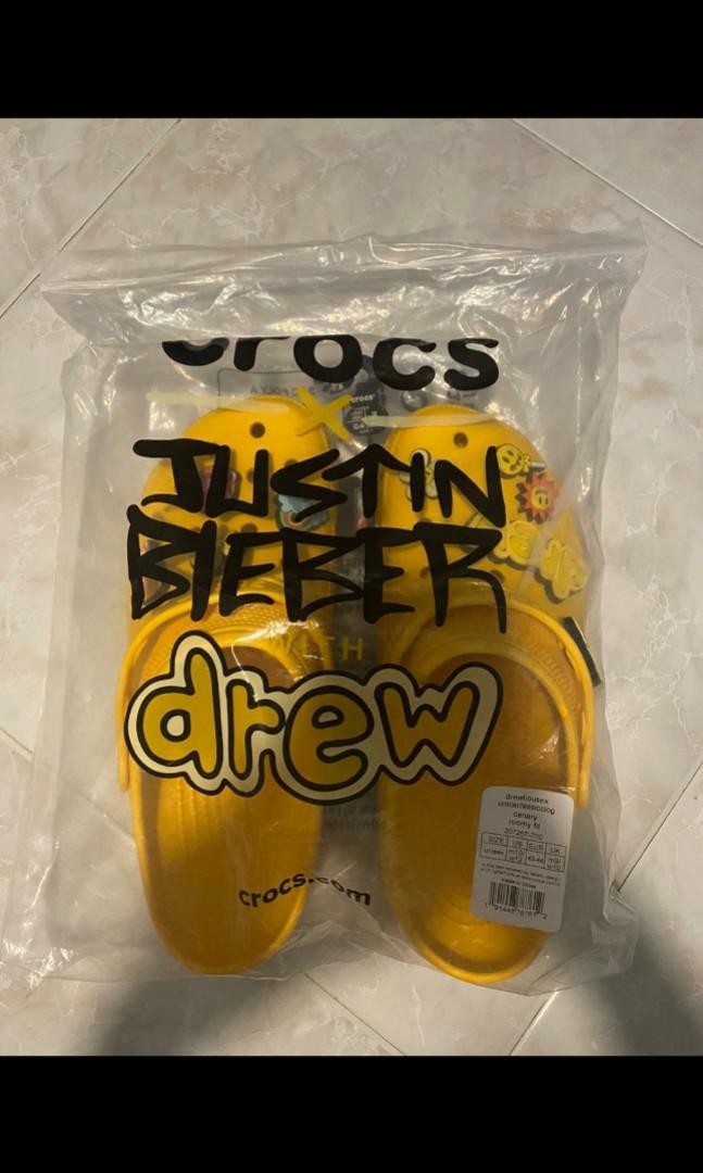 Justin Bieber Drew x Crocs, Men's Fashion, Footwear, Flipflops and ...