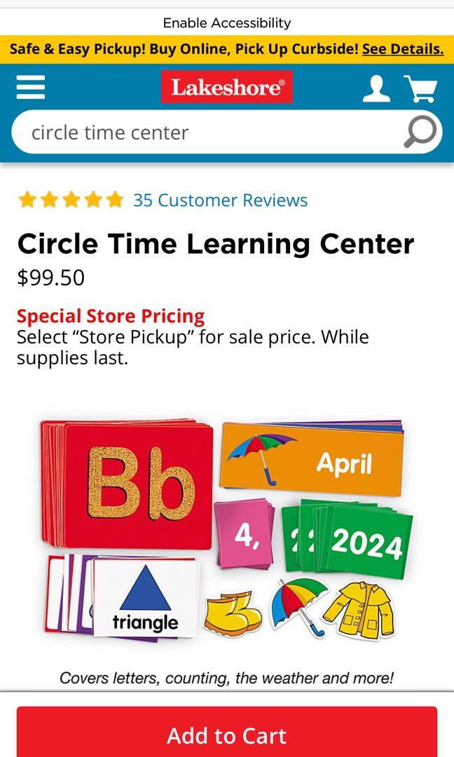 Lakeshore Learning Circle Time Center, Hobbies & Toys, Toys & Games on ...
