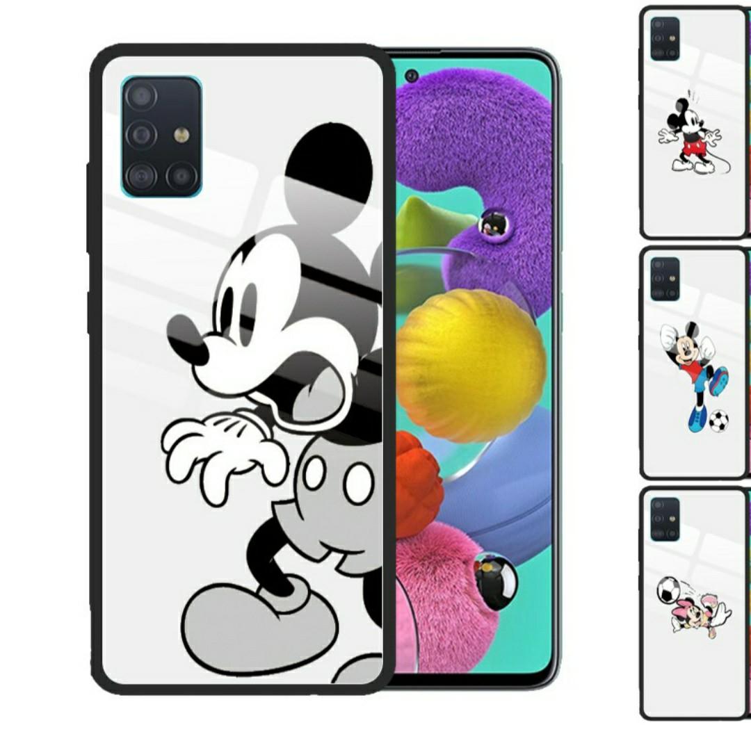 Mickey Mouse Glass Phone Case Samsung A51 A71 S8 S9 S10 S20 Plus S20 ...