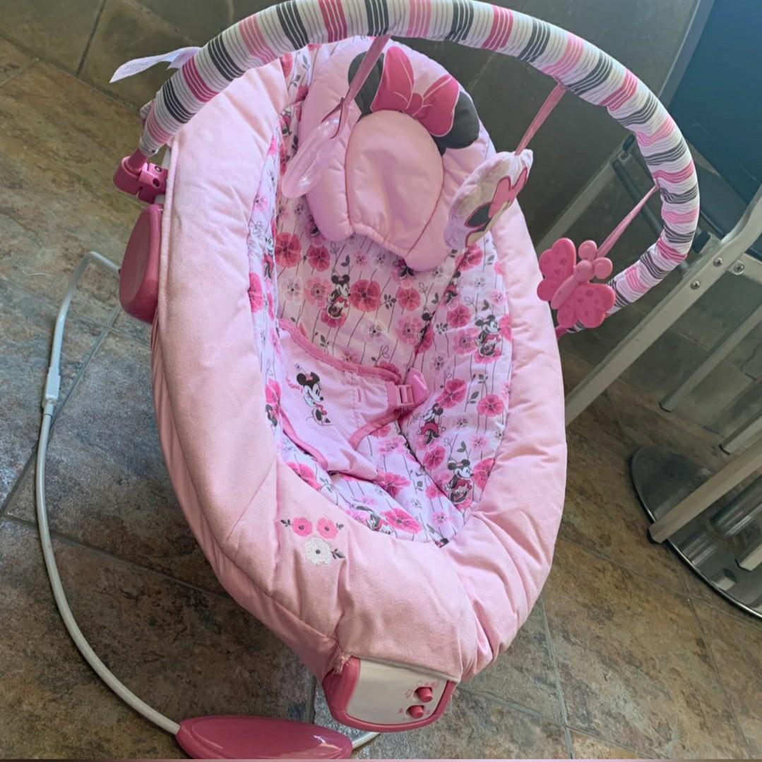 Minnie Mouse Bouncer Rocker, Babies & Kids, Toys & Walkers on Carousell