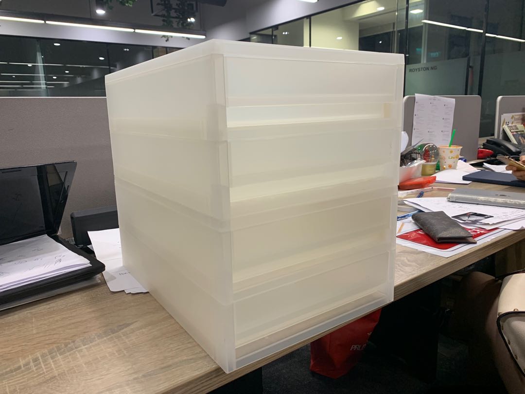 MUJI storage case, extra shallow 2 drawers, Furniture & Home Living ...