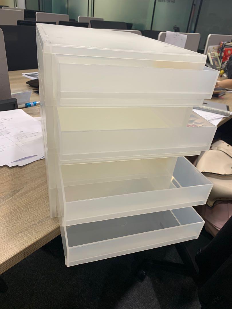 MUJI storage case, extra shallow 2 drawers, Furniture & Home Living ...