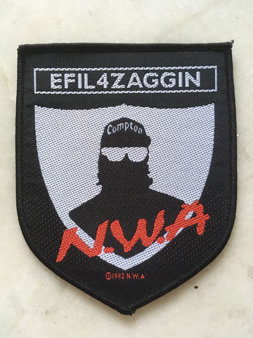 N.W.A Vintage Official Patch NWA Niggaz4life EAZY E Ice Cube Dr.Dre Mc Ren DJ Yella Public Enemy ...