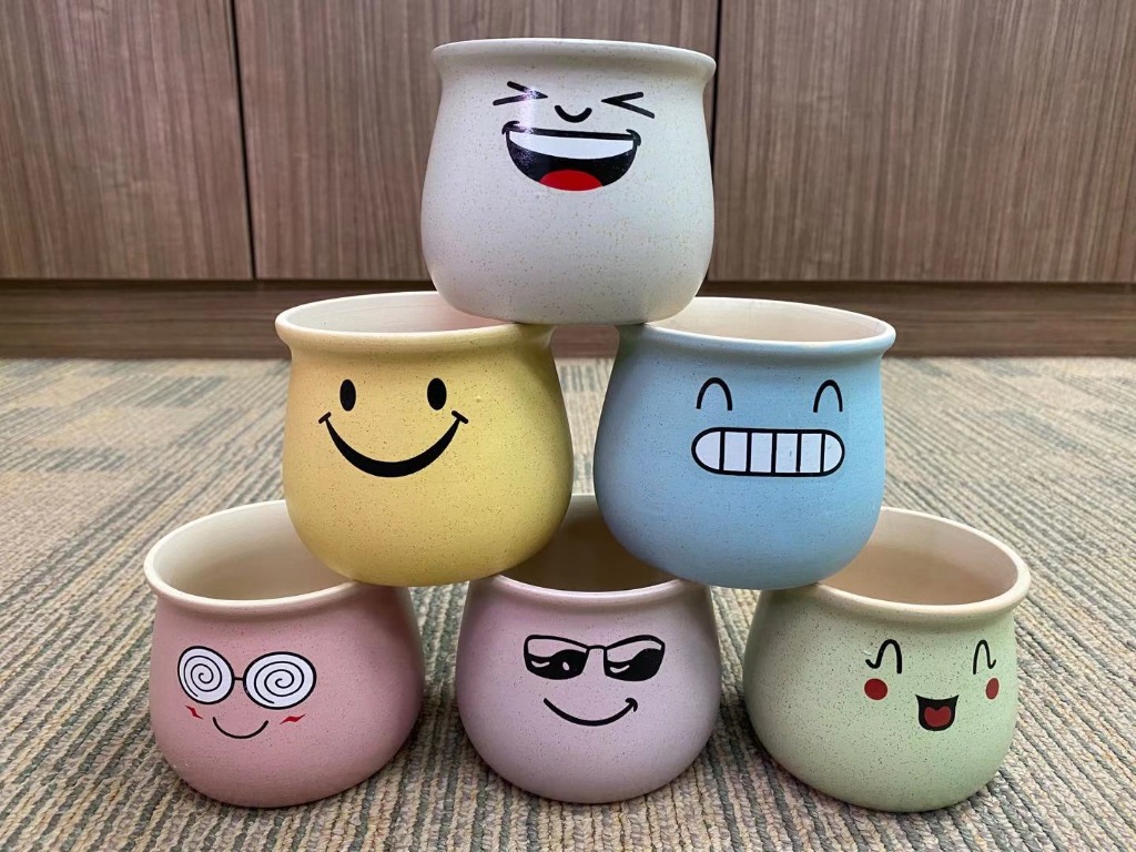 PLANTING POTS - SMILEY FACES ... SOLD, Furniture & Home Living ...