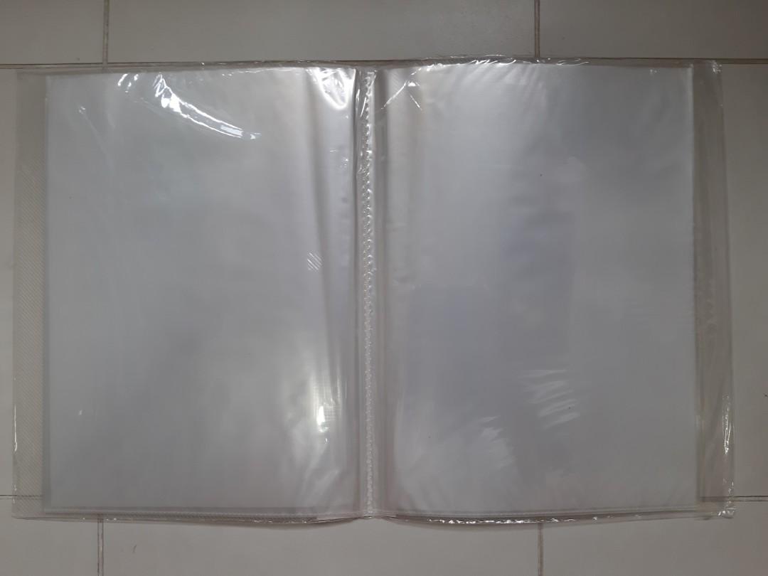 Plastic Cover A4 Clear Book File with Clear Pockets, Books & Stationery ...