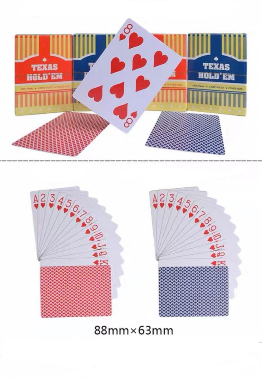 Plastic PVC Texas Holdem Poker Cards / Playing Cards (Small Face ...