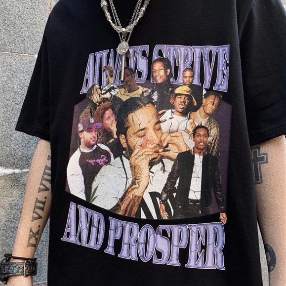 ASAP Rapper Oversized Graphic Tee, Men's Fashion, Tops & Sets, Tshirts ...