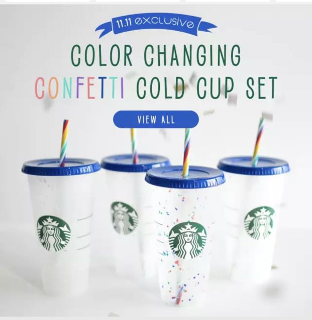 Starbucks Confetti Cold Cup (all reserved), Everything Else on Carousell