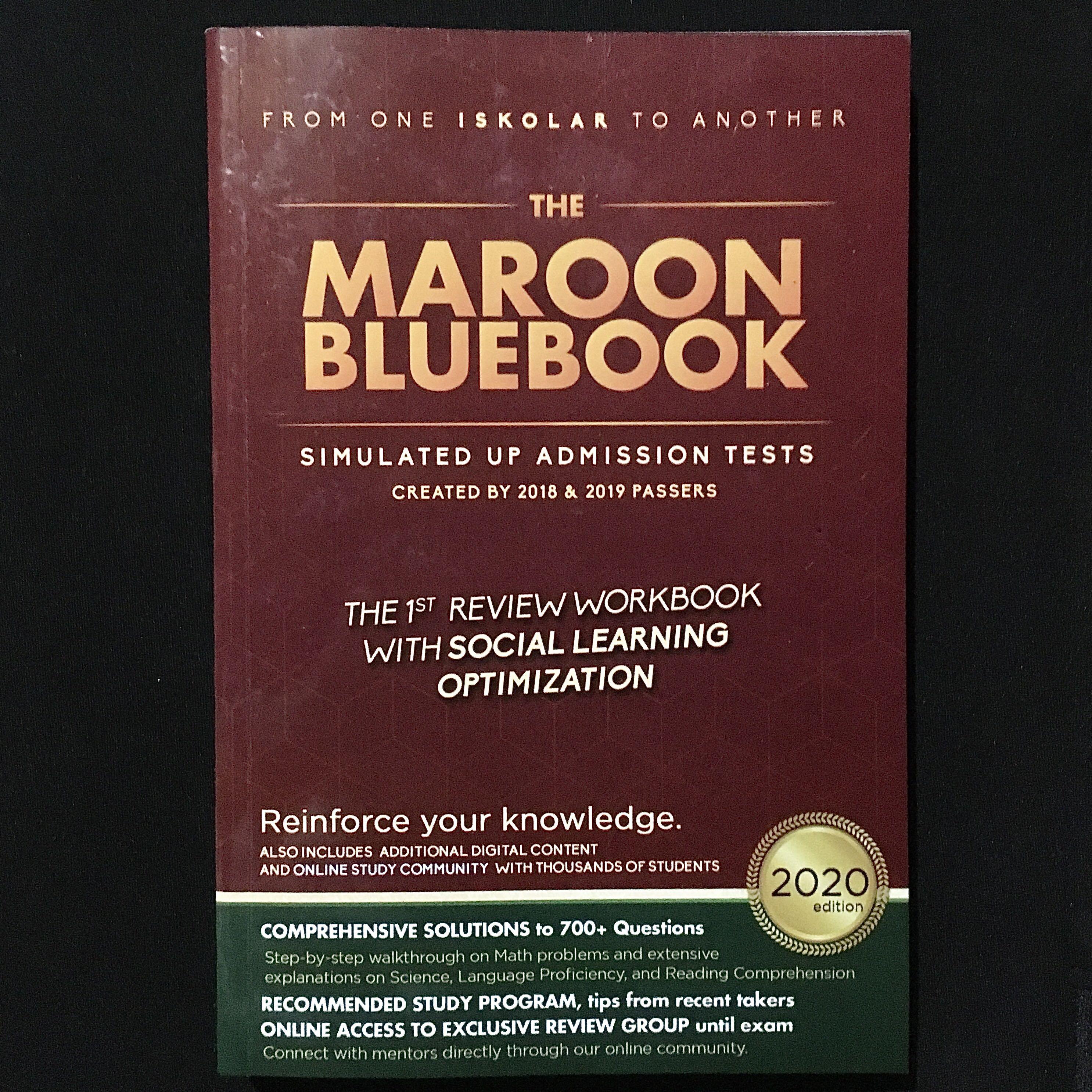 THE MAROON BLUEBOOK 2020 | UPCAT REVIEWER | FREE SHIPPING, Hobbies ...