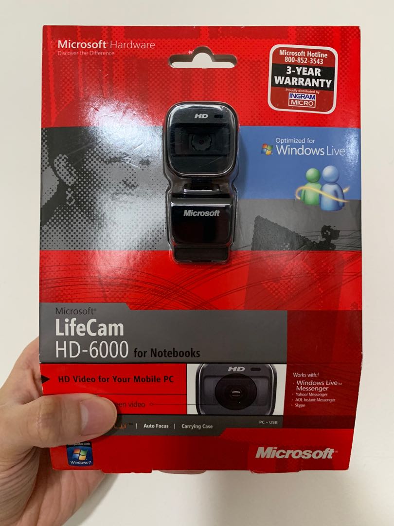 BNIB Microsoft LifeCam HD-6000, Electronics, Computer Parts ...