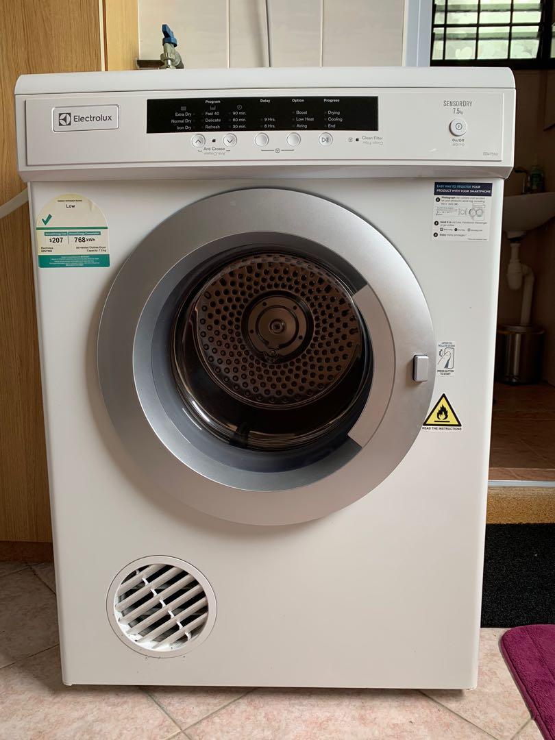 Clothes dryer Electrolux Sensordry 7.5kg, TV & Home Appliances, Washing ...