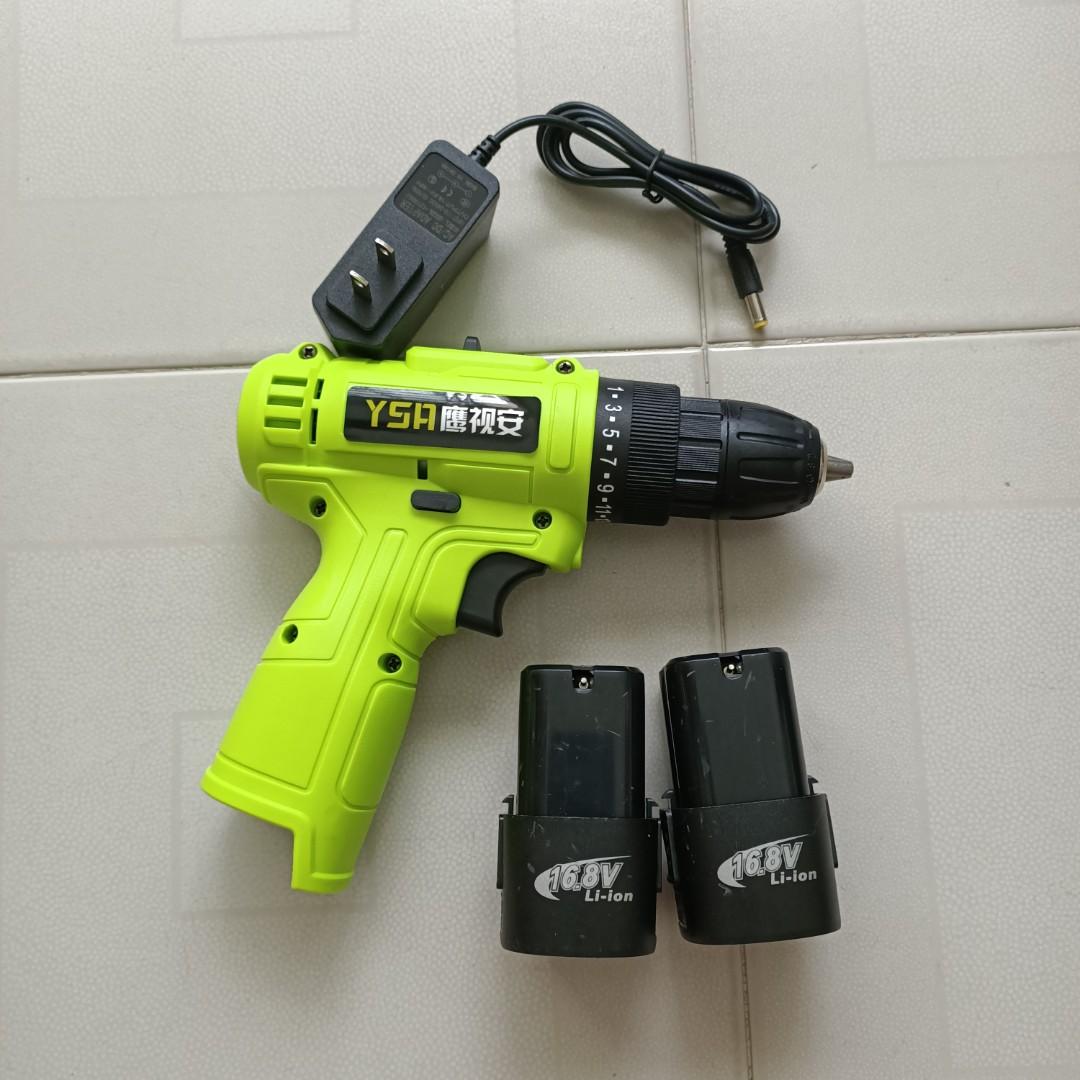 Cordless Drill YSA with 2 batteries, Furniture & Home Living, Home ...