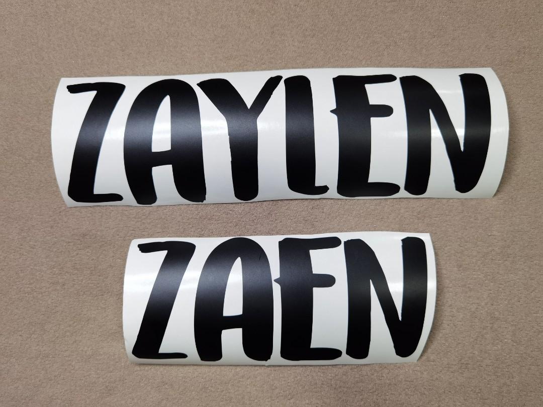 Customised die cut vinyl name/label sticker, Hobbies & Toys, Stationery ...