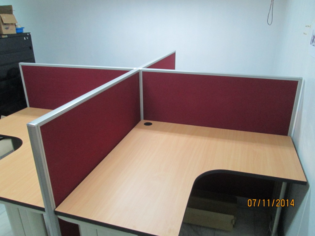 Customized Cross Type Table Office Partitions, Furniture & Home Living ...