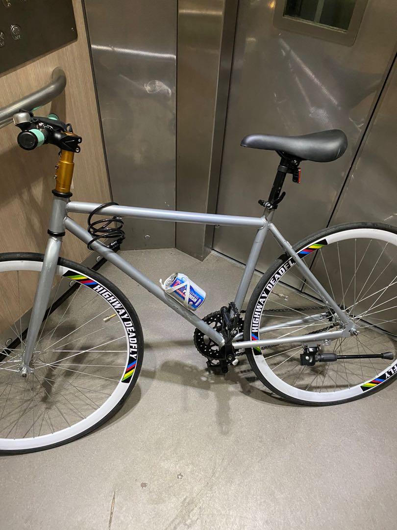 Highway deadfly fixie silver modified, Sports Equipment, Bicycles ...