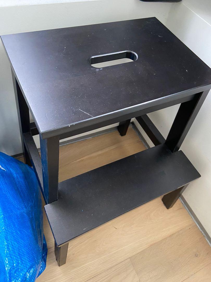 IKEA BEKVAM Step Stool Black, Babies & Kids, Baby Nursery & Kids ...