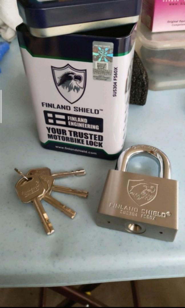 Kunci Mangga Finland Padlock Shield, Auto Accessories on Carousell