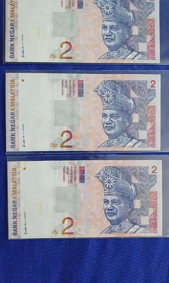 Malaysia Dua Ringgit- 9th Series RM2 - "Ali side" sign (RARE) - 3 ...