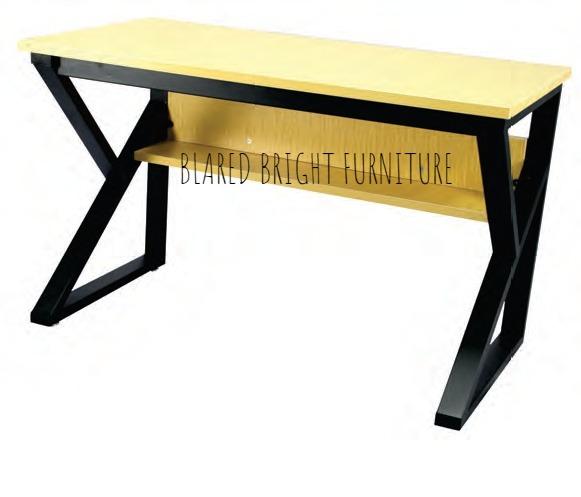 MDF board and tubular steel frame table -_ office furniture - partition ...