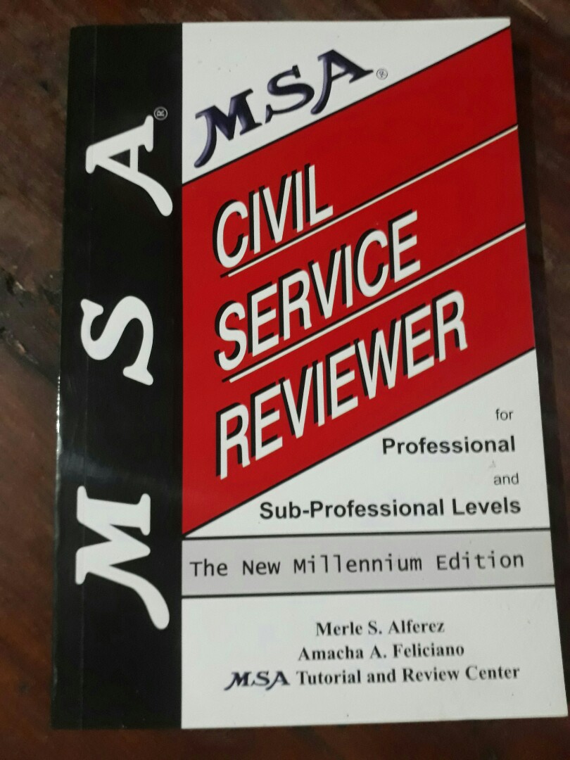MSA CIVIL SERVICE REVIEWER, Hobbies & Toys, Books & Magazines ...