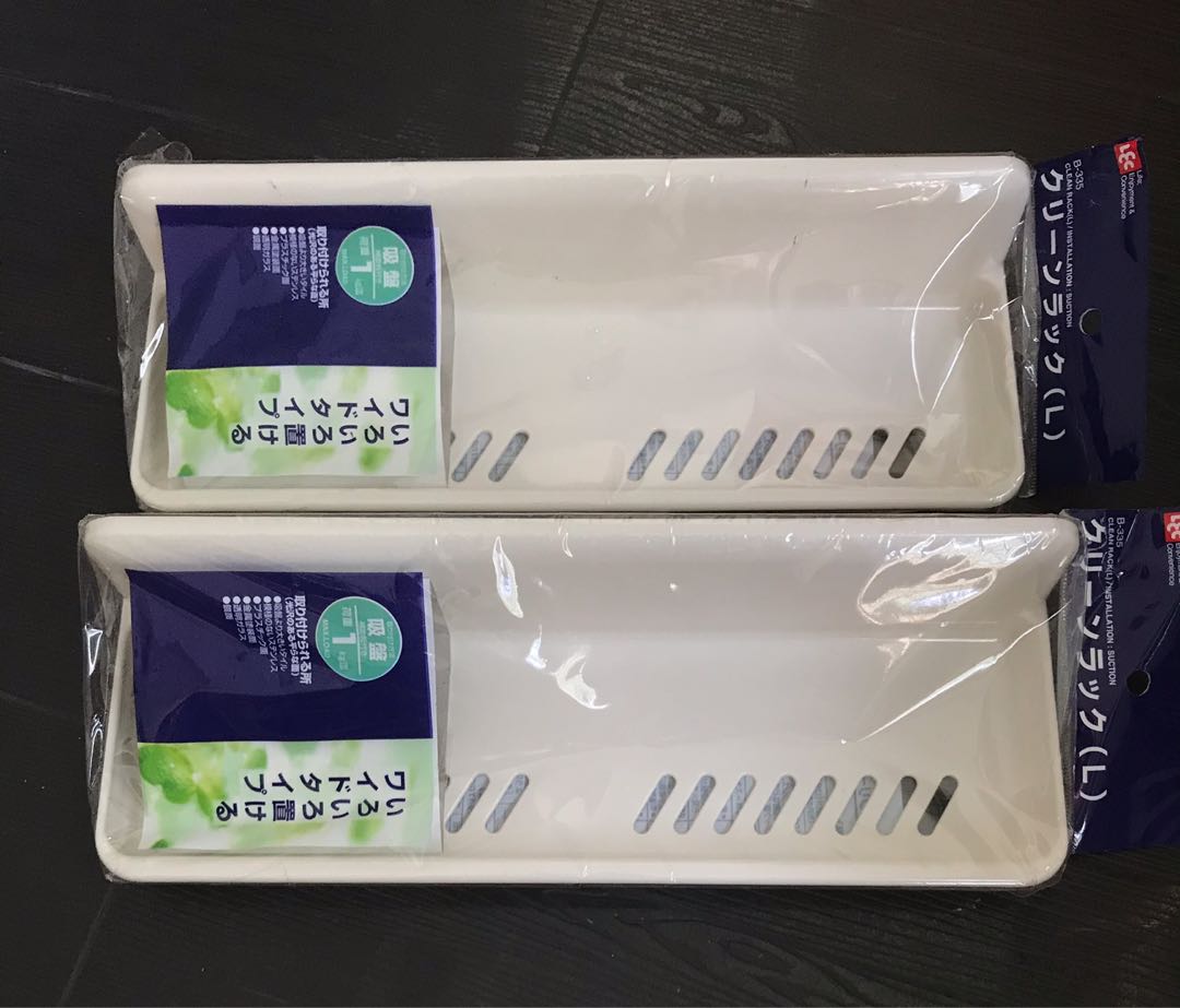 Plastic wall shelf (suction type), Furniture & Home Living, Furniture ...