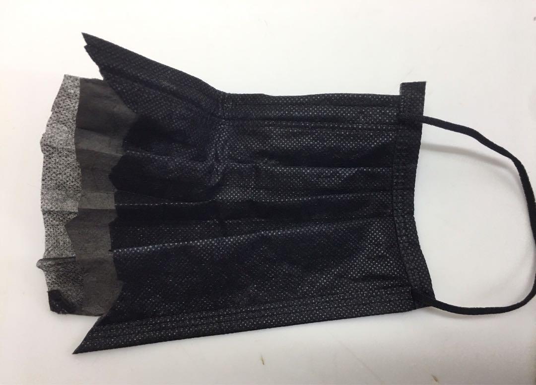 Superduper easy to breath 3ply premium disposable mask black colour BFE ...