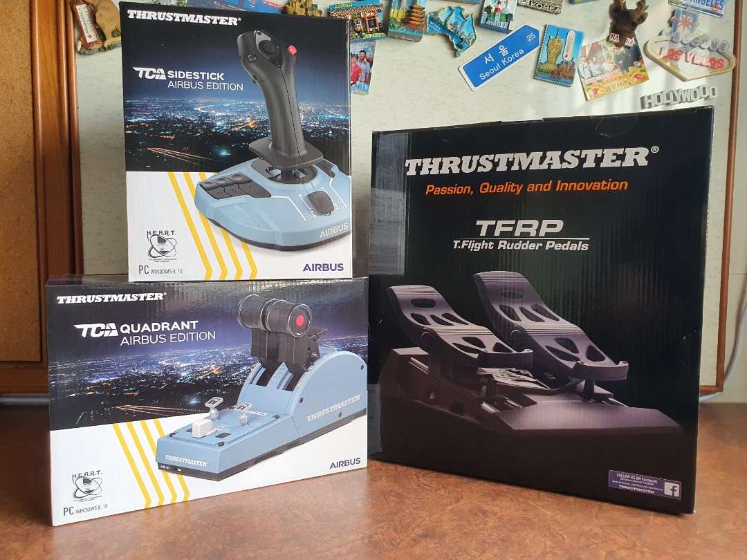 Thrustmaster TCA Airbus Sidestick/thrustlever quadrant/TFRP rudder ...