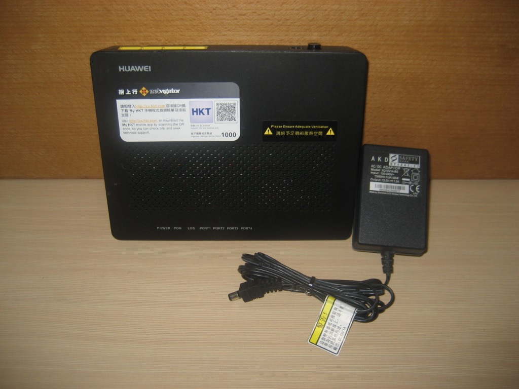 HUAWEI 華為 EchoLife HG8040H 光纖 WiFi Modem Router 適合還機 HKT PCCW 電訊盈科 網上行 ...
