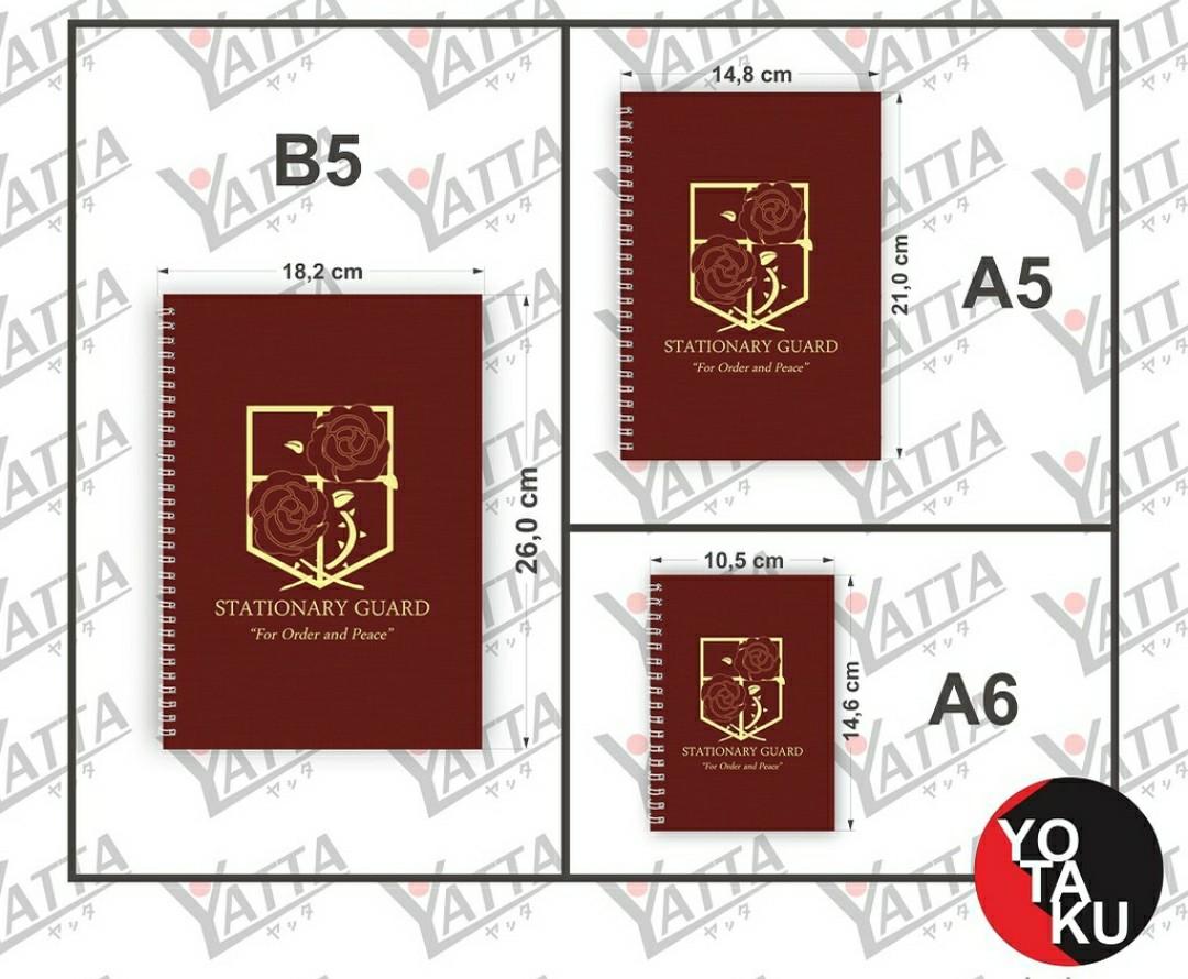 Attack On Titan Notebook, Entertainment, J-pop on Carousell