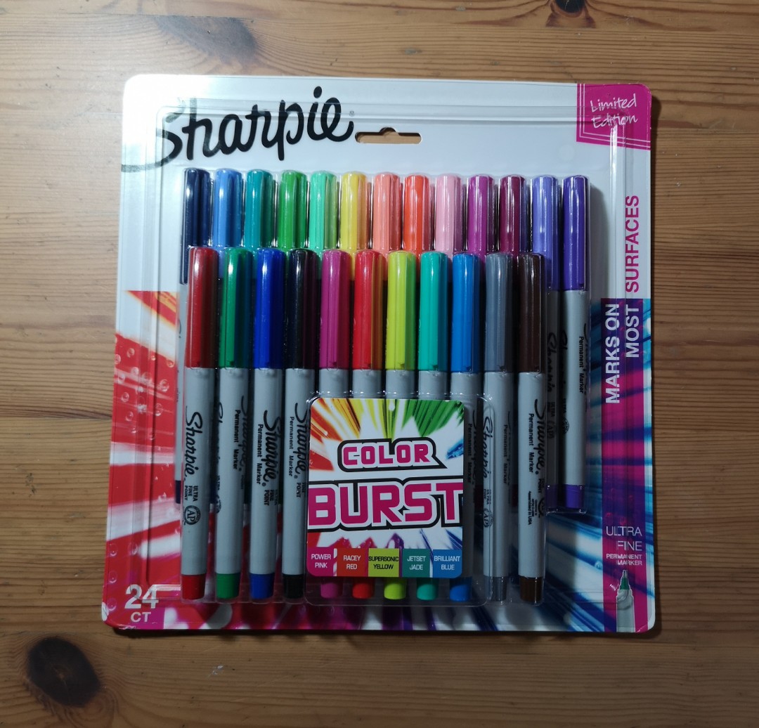 BNIB Sharpie Color Burst Permanent Markers, 24 Count (Limited Edition ...
