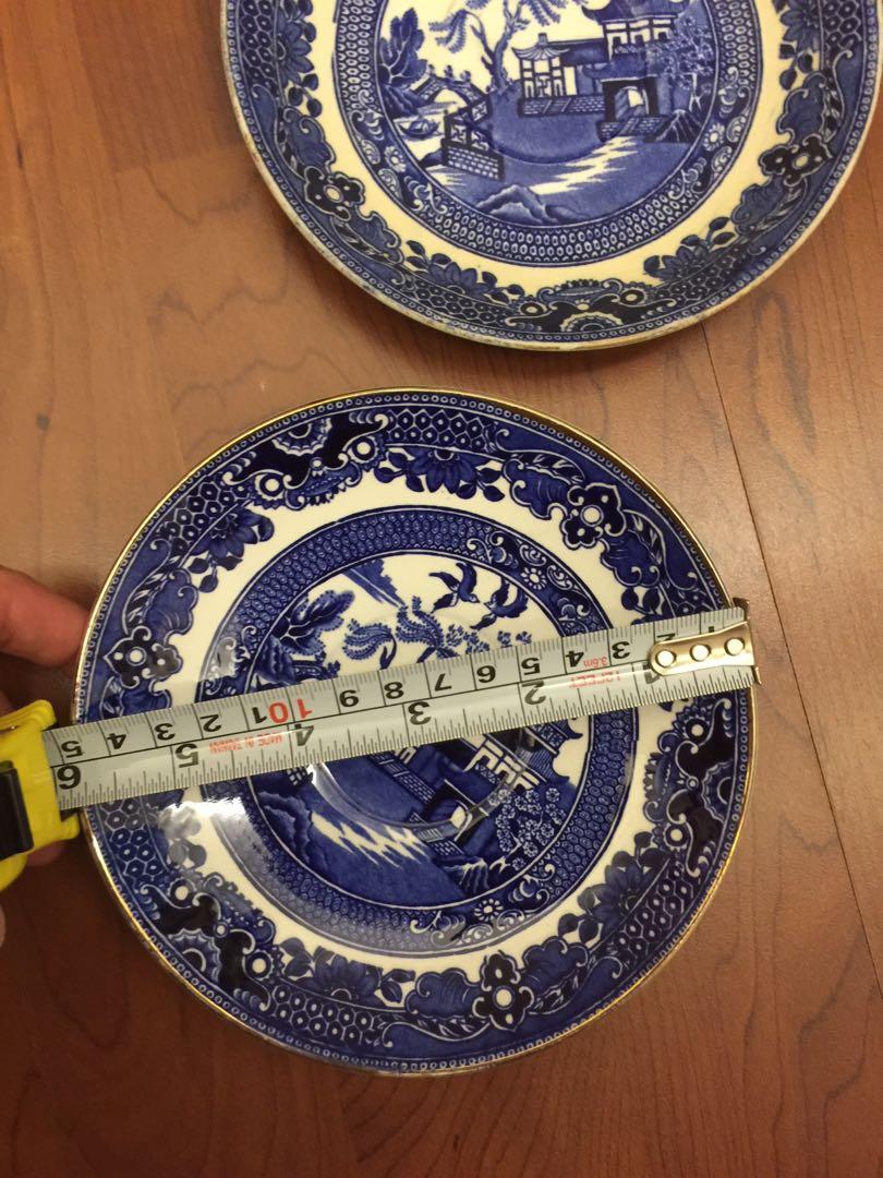 Burleigh Ware Willow pattern 6” plates of 2, Furniture & Home Living ...