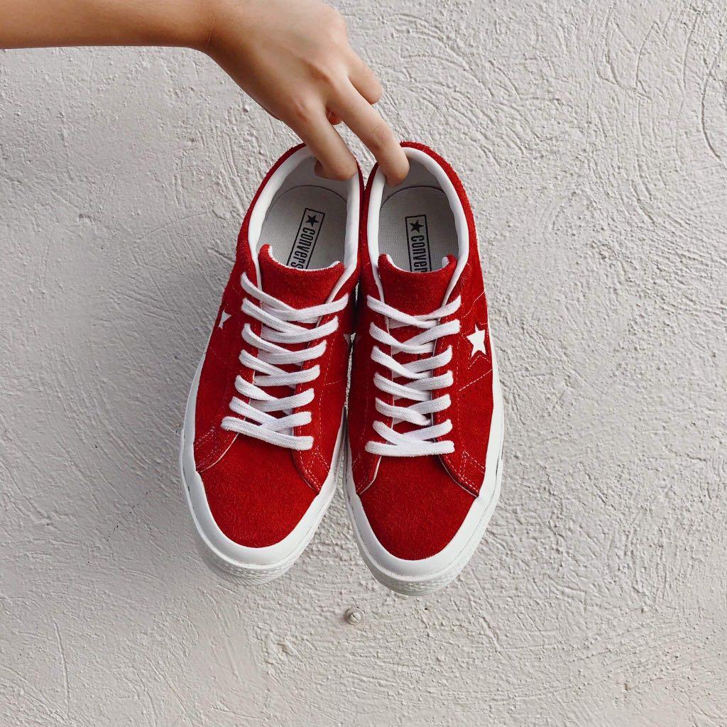 Converse one star red low cut, Men's Fashion, Footwear, Sneakers on ...