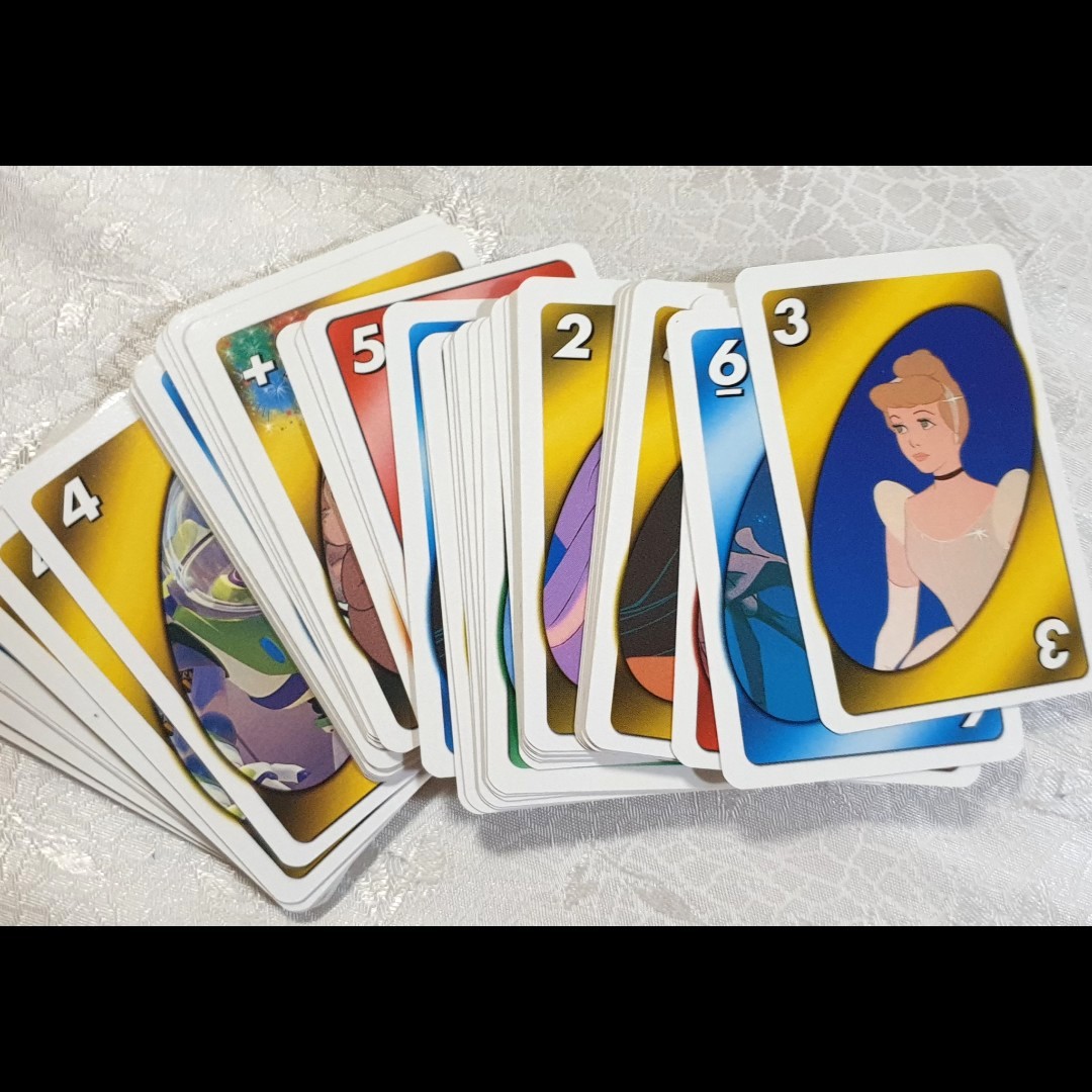 Disney UNO cards with Tinker Bell Lights and Sound tray, Hobbies & Toys ...