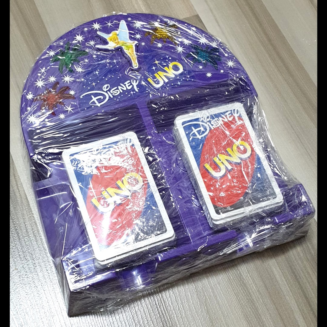 Disney UNO cards with Tinker Bell Lights and Sound tray, Hobbies & Toys ...