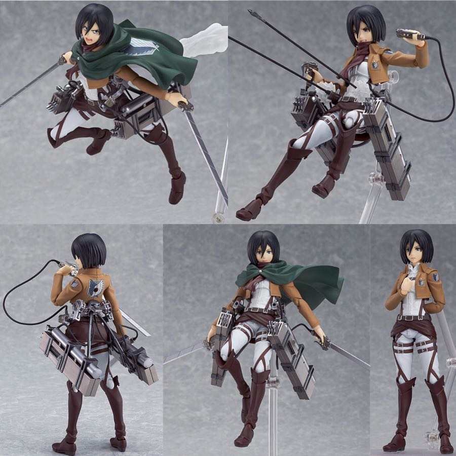 Figma 203 Mikasa Ackerman Attack on Titan Anime Figurine, Hobbies ...