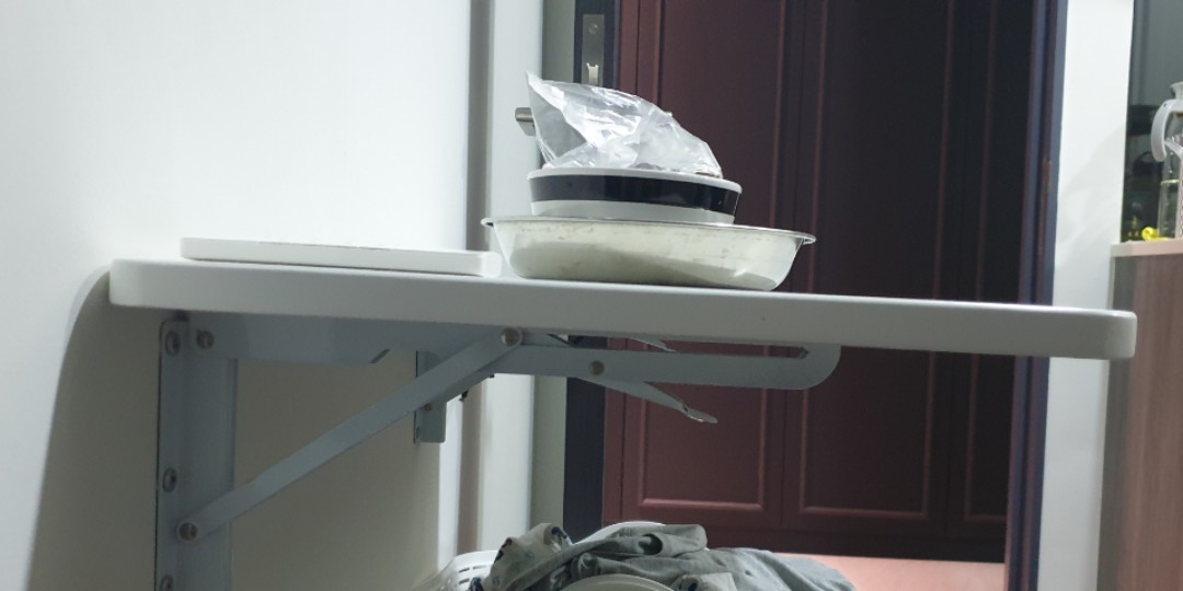 foldable study table / ledge / desk space, Furniture & Home Living ...