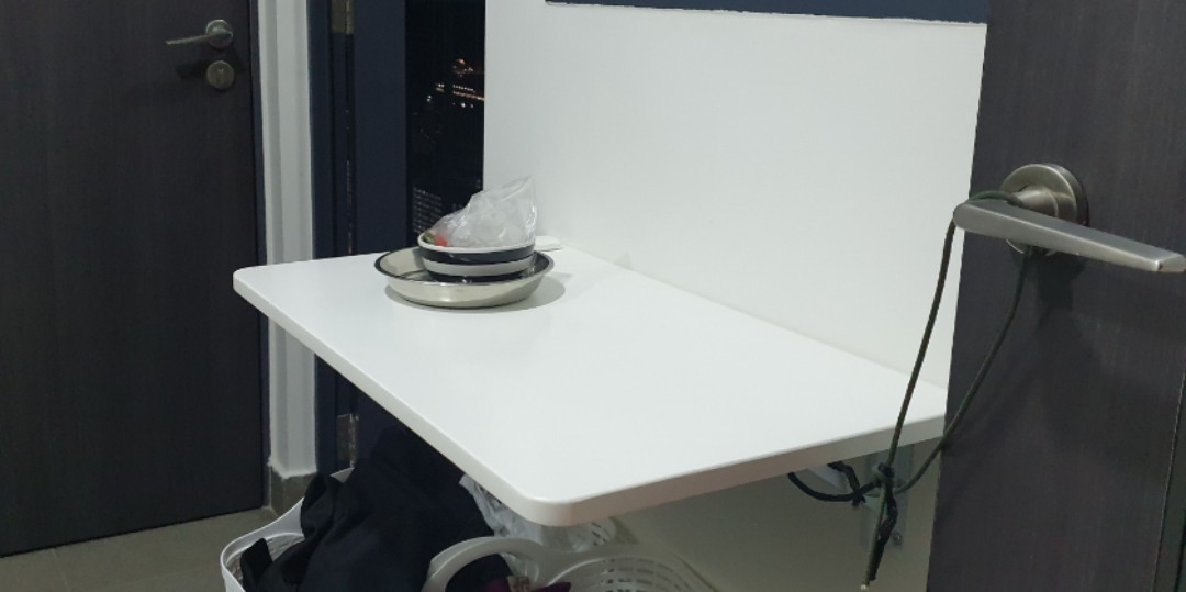 foldable study table / ledge / desk space, Furniture & Home Living ...