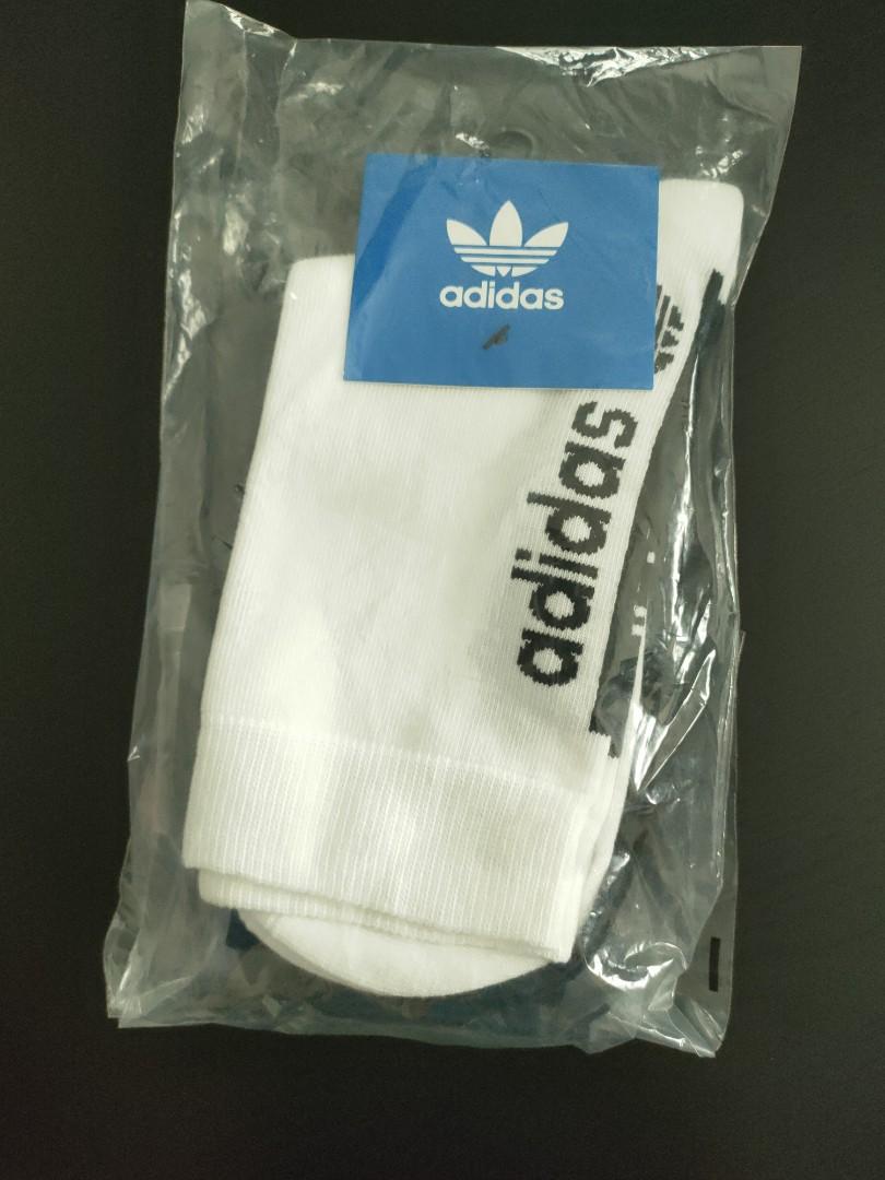 Genuine Adidas thin crew sock 2 pair black and white, Men's Fashion ...