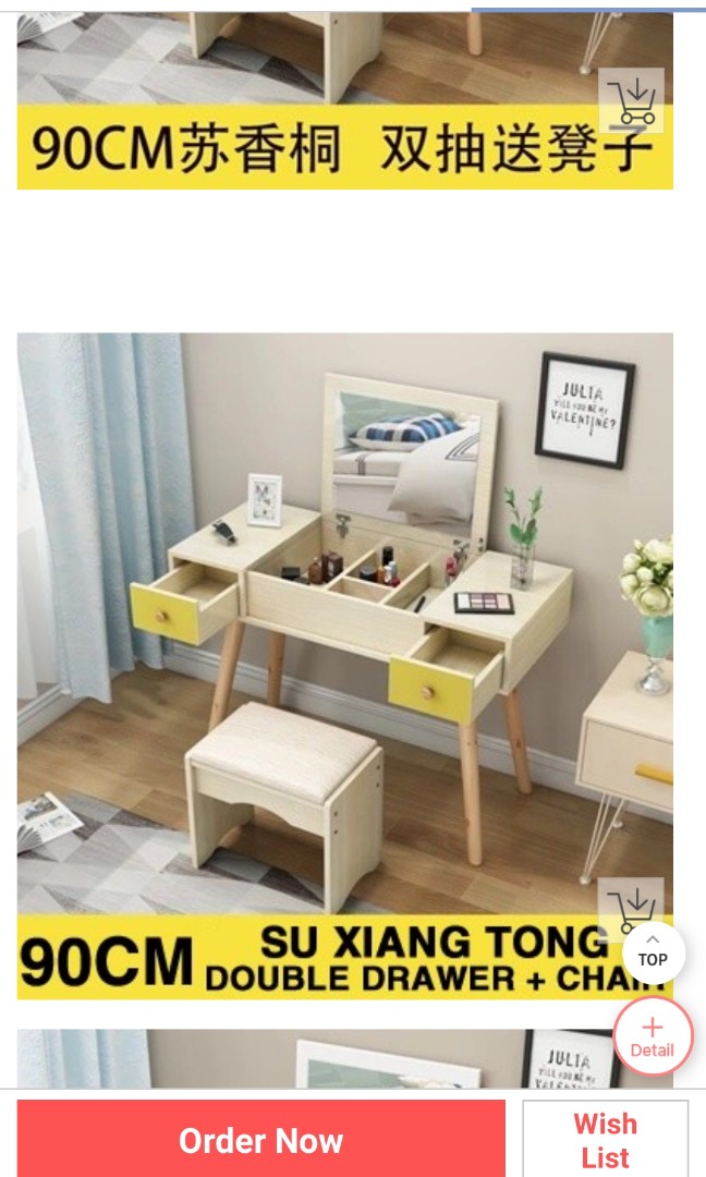 KOREAN Style Dressing Table, Furniture & Home Living, Furniture, Tables ...