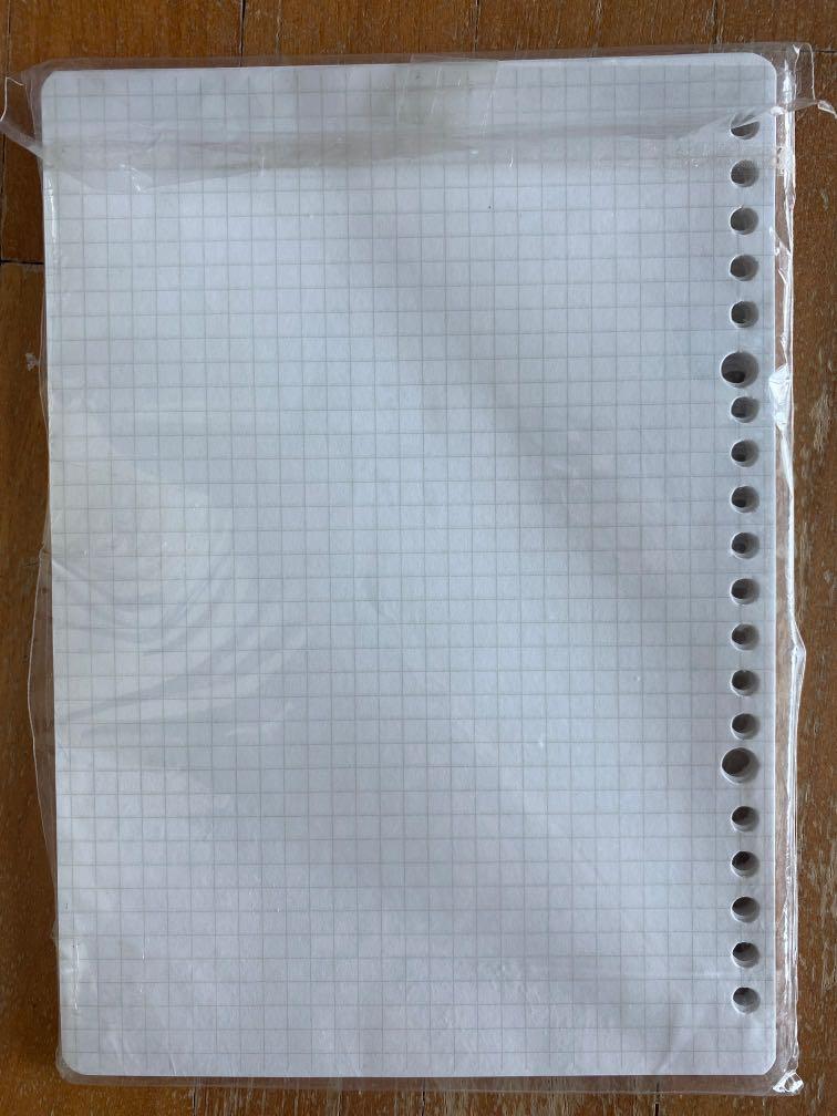 MUJI A5 BINDER + GRID PAPERS, Books & Stationery, Stationery on Carousell
