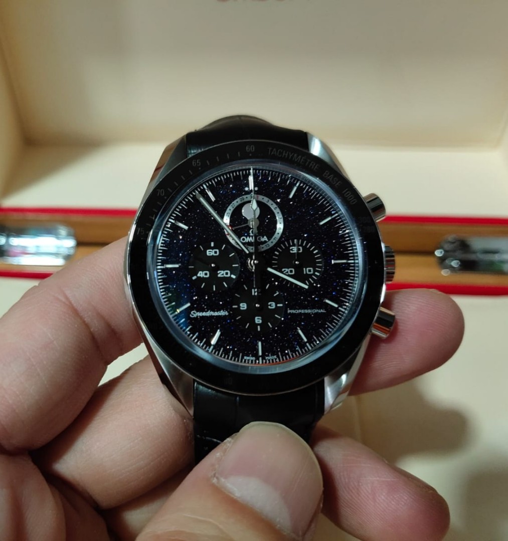 Omega Speedmaster Moonphase Aventurine, Luxury, Watches on Carousell